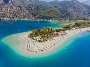 Oludeniz beach from Fethiye, Turkey. Beach. Aerial photo. | Karol